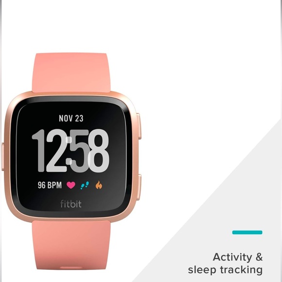 fitbit | Accessories | Fitbit Versa Watch In Rose Gold W Box And All ...